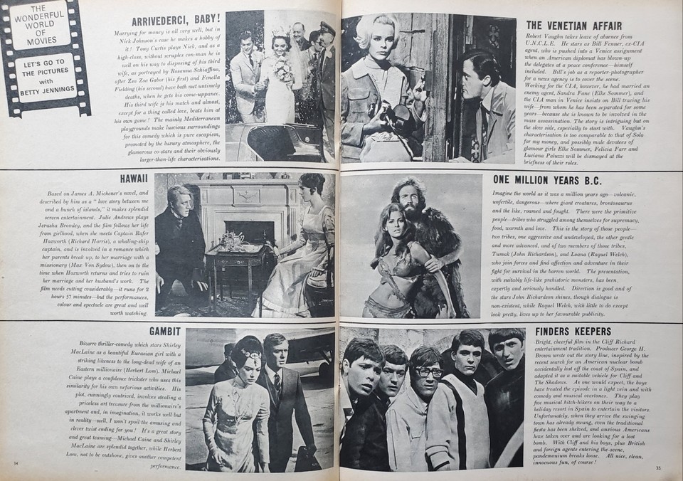 PHOTOPLAY FEB 1967 ADAM WEST, BATMAN, GIRL FROM UNCLE, RAQUEL, MOORE ...