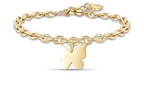 Bracciale Donna Acciaio con farfalla Oro Luca Barra BK2170 | eBay