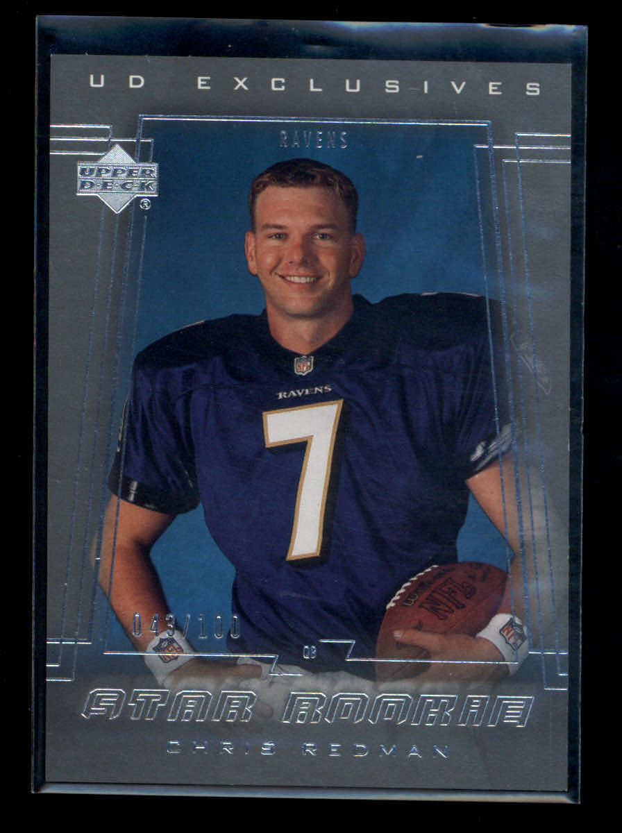 CHRIS REDMAN 2010 UD EXCLUSIVES #235 SILVER STAR ROOKIE RC #043/100 ...