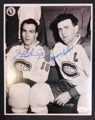 JSA MAURICE & HENRI RICHARD BROTHERS SIGNED AUTO 8X10 PHOTO MONTREAL ...