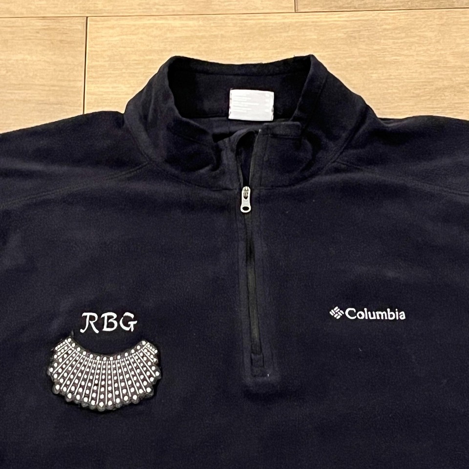Columbia RBG Ruth Bader Ginsburg Collar 1/4 Zip Fleece Jacket Women's ...