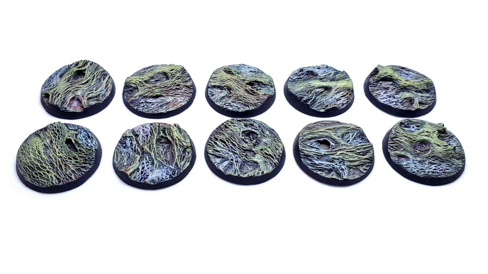 32mm Resin Wargaming Textured Alien Marsh Terrain Bases Warhammer/Age ...