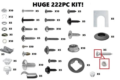 HUGE 222pc FASTENER KIT! FOR CLASSIC MOPAR NASH HUDSON STUDEBAKER ...