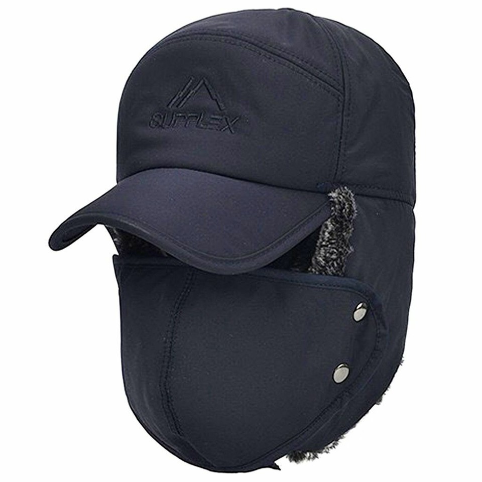 Men Women Winter Warm Thick Hat Ear Flap Ski Face Full Cover Cap US | eBay