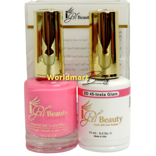 IGel Beauty Gel Nail Polish 0.5oz Gel DUO DD45- INSTA GLAM | eBay