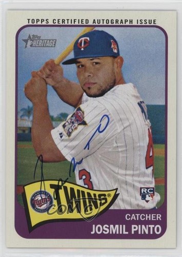 2014 Topps Heritage High Number Real One Josmil Pinto #ROA-JP Rookie ...