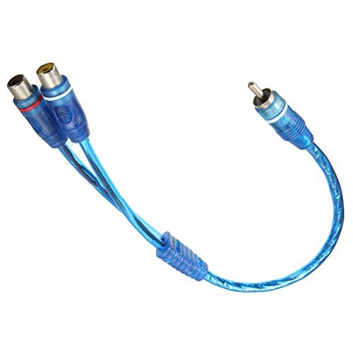 RCA Y Adapter Connector 1 Male to 2 Female, Car Auto Audio RCA Splitter ...