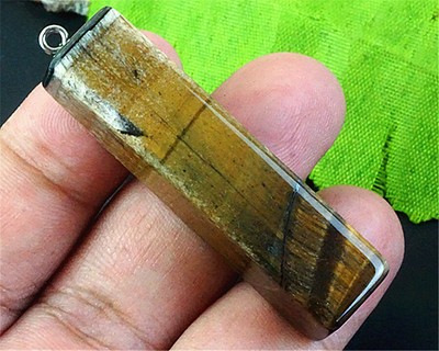 JJT43285 50x13mm Natural Tiger Eye Gem Cuboid Pendant Bead | eBay