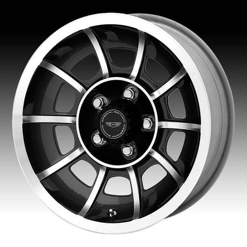 4/American Racing Vintage VN47 Vector Machined Black 15x8.5 5x4.5 6mm ...