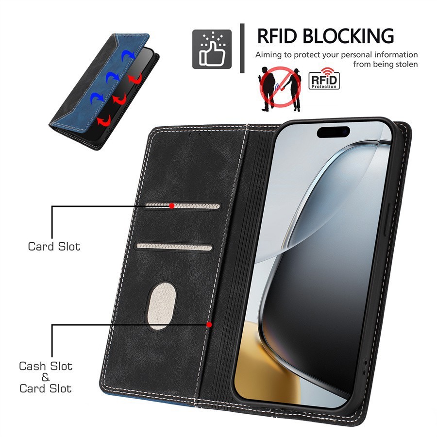 Splice Leather Wallet Phone Case For OnePlus 13 11 15 13T CE 4 6 5 Nord ...