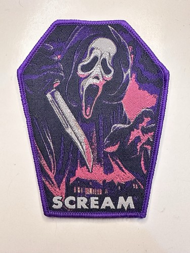 SCREAM, GHOSTFACE, HORROR, PURPLE BORDER, 4X4 INCHES, WOVEN PATCH | eBay