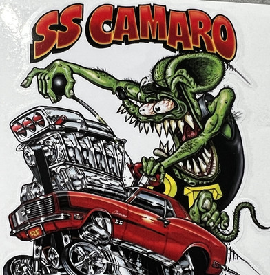 🔥Rat Fink 5” DieCut Clear Sticker Mouse Ed Big Daddy Roth Hot Rod Art ...