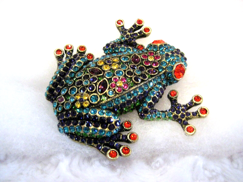 HEIDI DAUS "Kiss Me, I'm Fabulous" Decorated Frog Pin (Orig.$189.95 ...