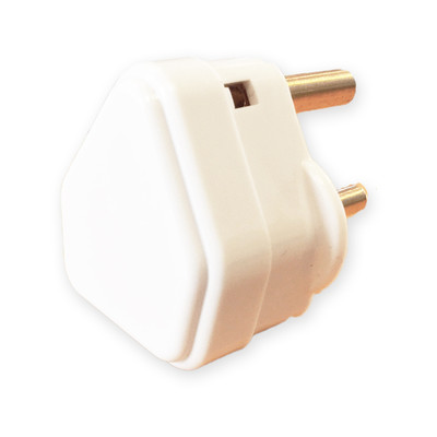 2 AMP WHITE PLASTIC ROUND PIN PLUG (SMALL SIZE) | eBay UK