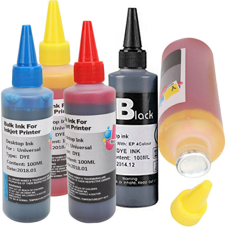 5x100ml Refill Ink kit for Epson CIS/CISS system for ALL Epson printer ...