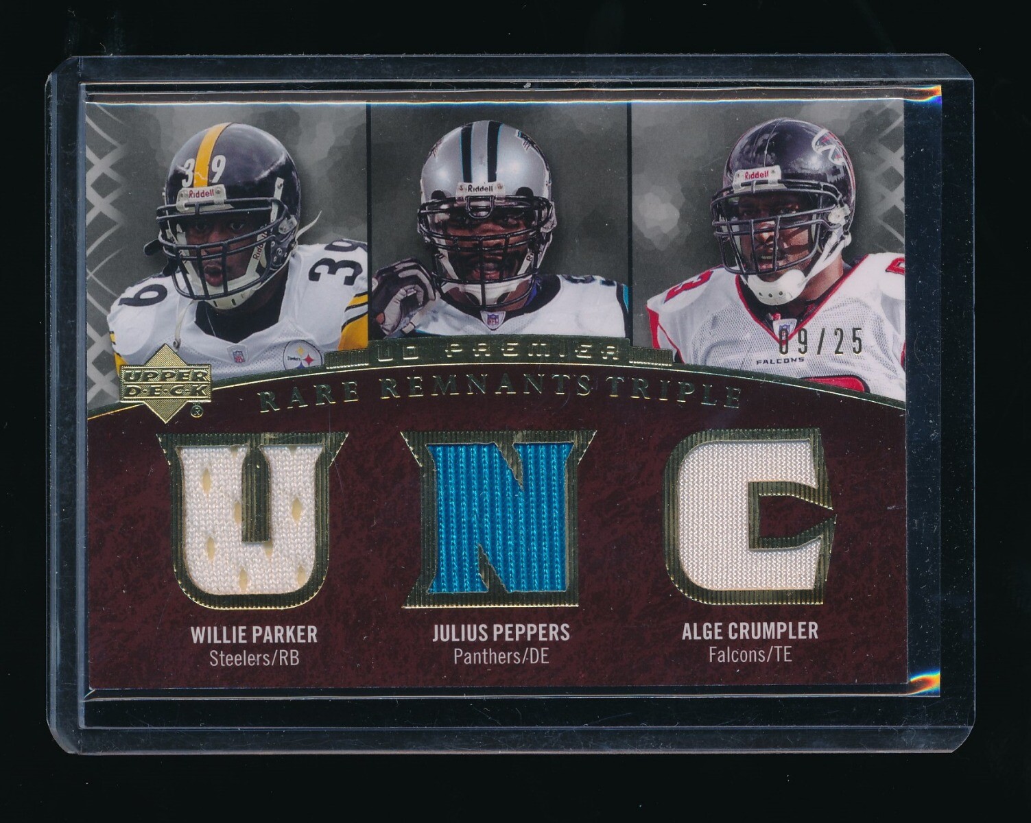 CRUMPLER PEPPERS PARKER 2007 UD PREMIER RARE REMNANTS TRIPLE JERSEY ...