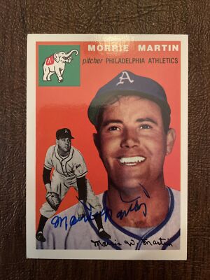 MORRIE MARTIN 1954 TOPPS ARCHIVES AUTOGRAPHED SIGNED AUTO BASEBALL CARD ...