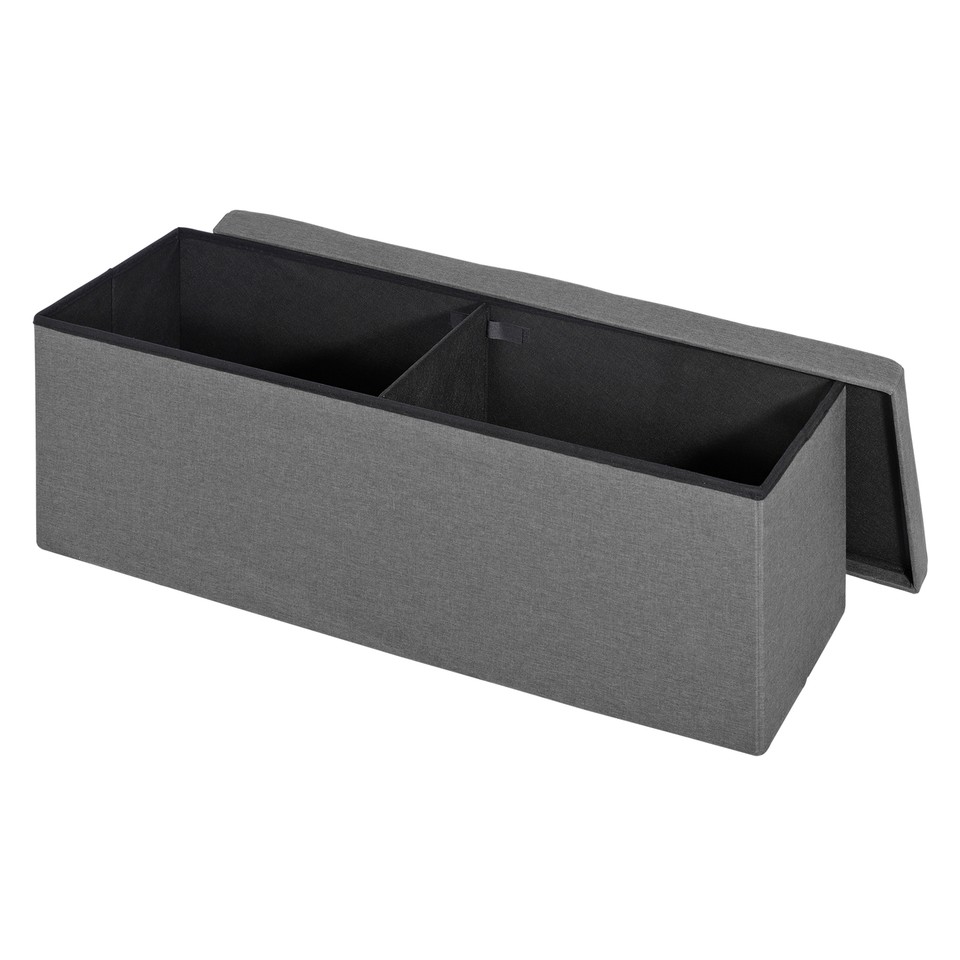 43" Folding Storage Footrest Stool Ottoman Bench Chest Box with Lid ...