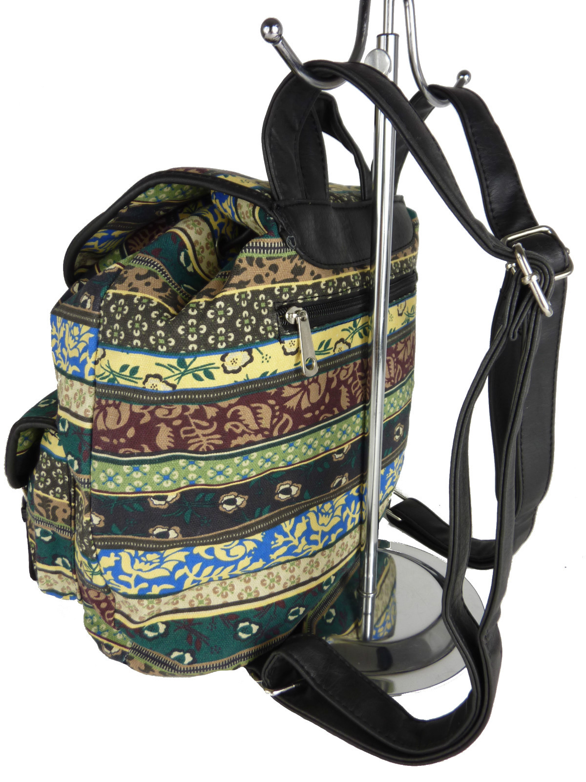 Damen Rucksack Stoffrucksack Canvas Retro Vintage backpack bunt Ethno ...