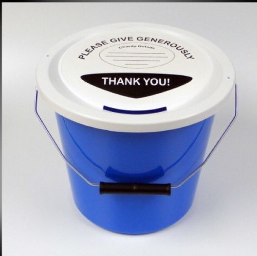 Pack of 5 Charity Money Donation Fundraising Collection Buckets 10 ...