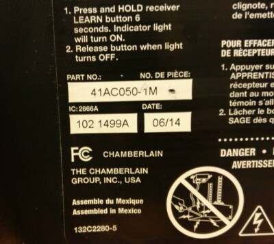 41AC050-1M Chamberlain Liftmaster Logic Board "Mail In Repair Service ...