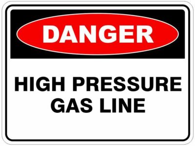 HIGH PRESSURE GAS LINE - SELF ADHESIVE STICKER / DECAL / SIGN | HEALTH ...