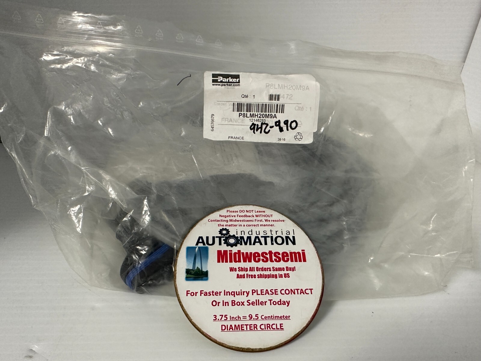 NEW PARKER P8LMH20M9A CABLE MODUFLEX 20PIN 9 METERS ID: 12146283 SHIPS ...