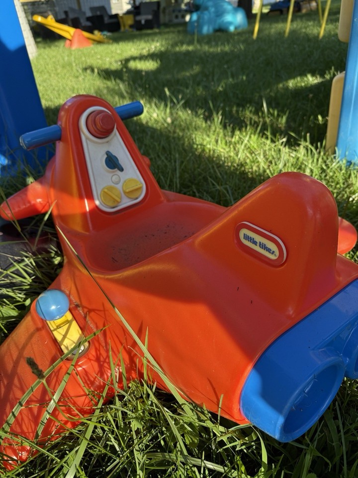Little Tikes Red Rocket Jet Airplane Ride On Toy Rocker Kids Rare ...