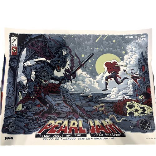 Pearl Jam RALEIGH POSTER NIGHT 1 Mike Sutfin 5/11/25 Mint Condition | eBay
