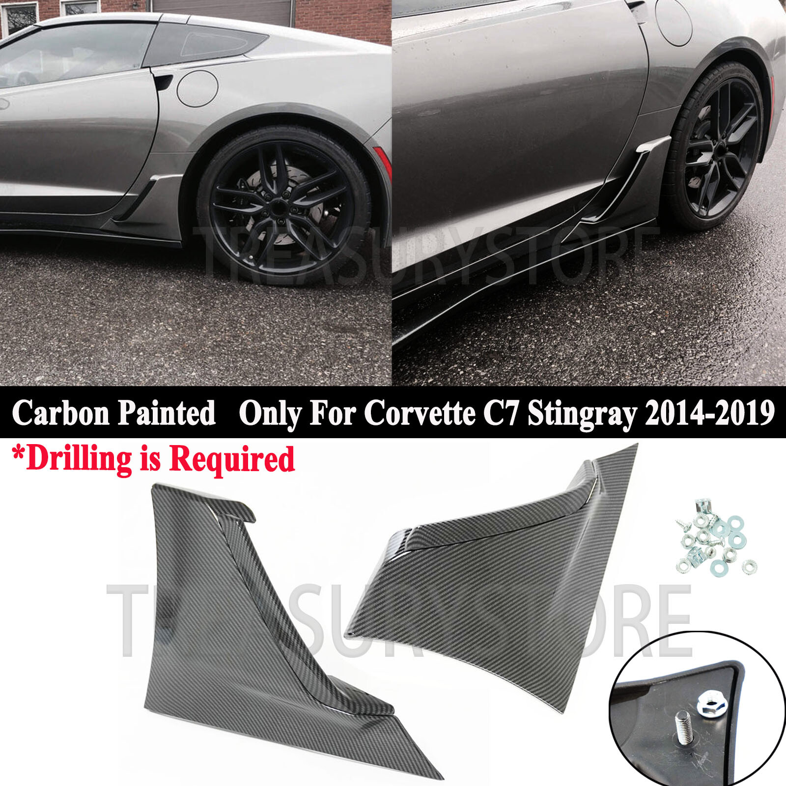 2014-2019 Corvette C7 Stingray Fender Brake Scoop Brake Cover Non ...