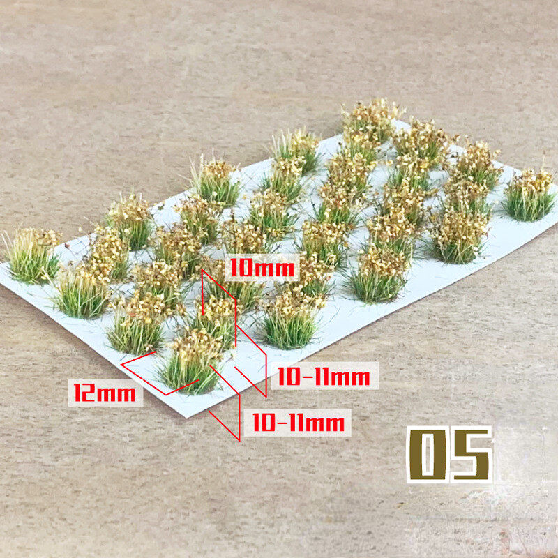 HO/O 1:87 Scale kit Dollhouse Miniature Model Railway Flower Tufts ...