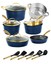 Granitestone Charleston 15 Piece Hammered Nonstick Cookware Set with ...