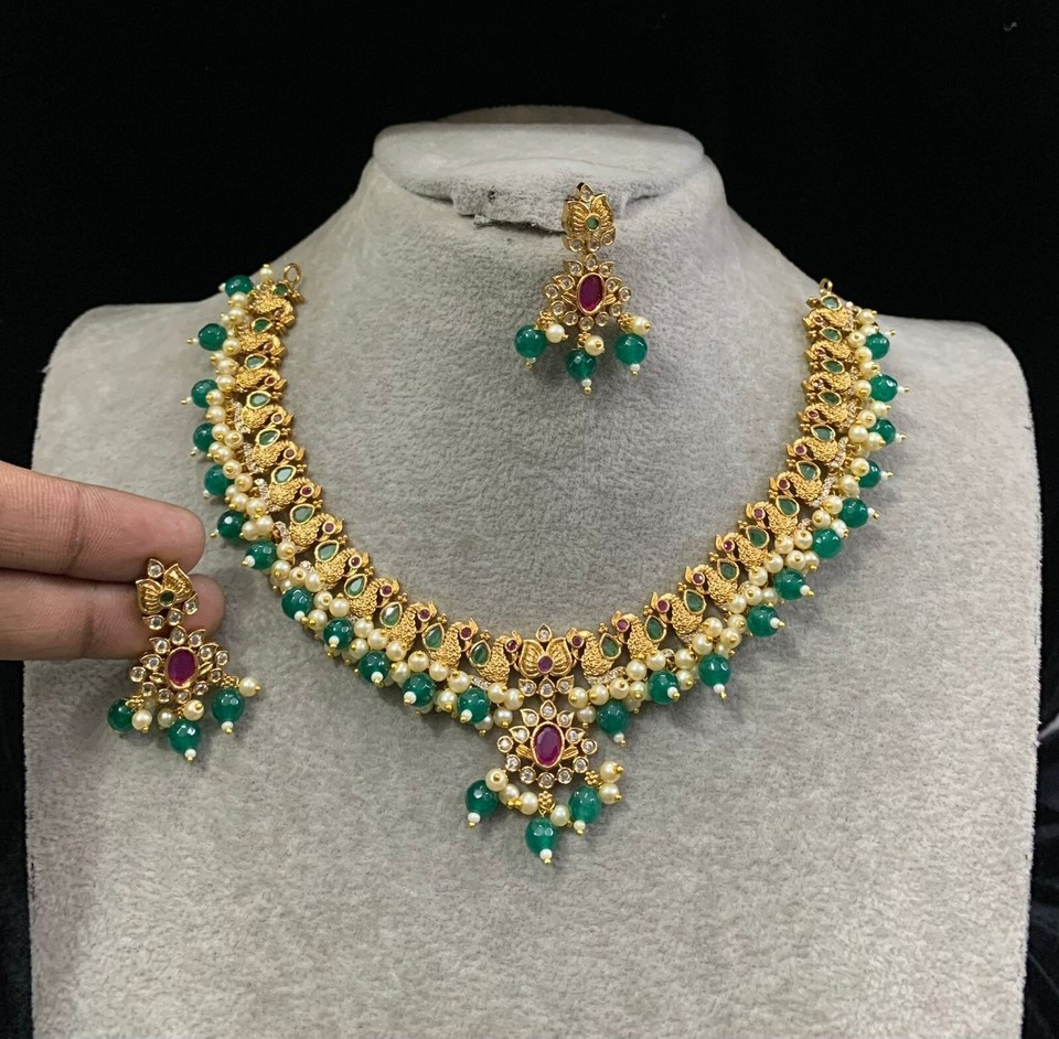 Cz Neckles Set For Women Indian Bollywood Party Wear CzJewelry T21 ...