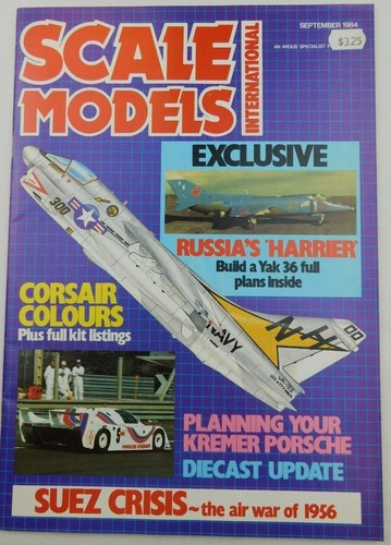 Scale Models International Sep 84 Airplane Racecar Suez Crisis Vintage ...