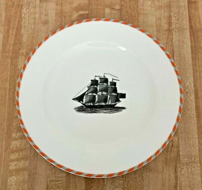 Pottery Barn Nantucket Sailboat Salad Plate 9” | eBay