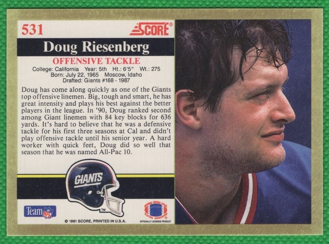 1991 Score - #531 Doug Riesenberg for sale online | eBay