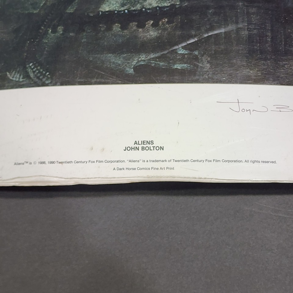 1990 John Bolton Alien Earth War Signed Art Print 27 x 19 Dark Horse ...