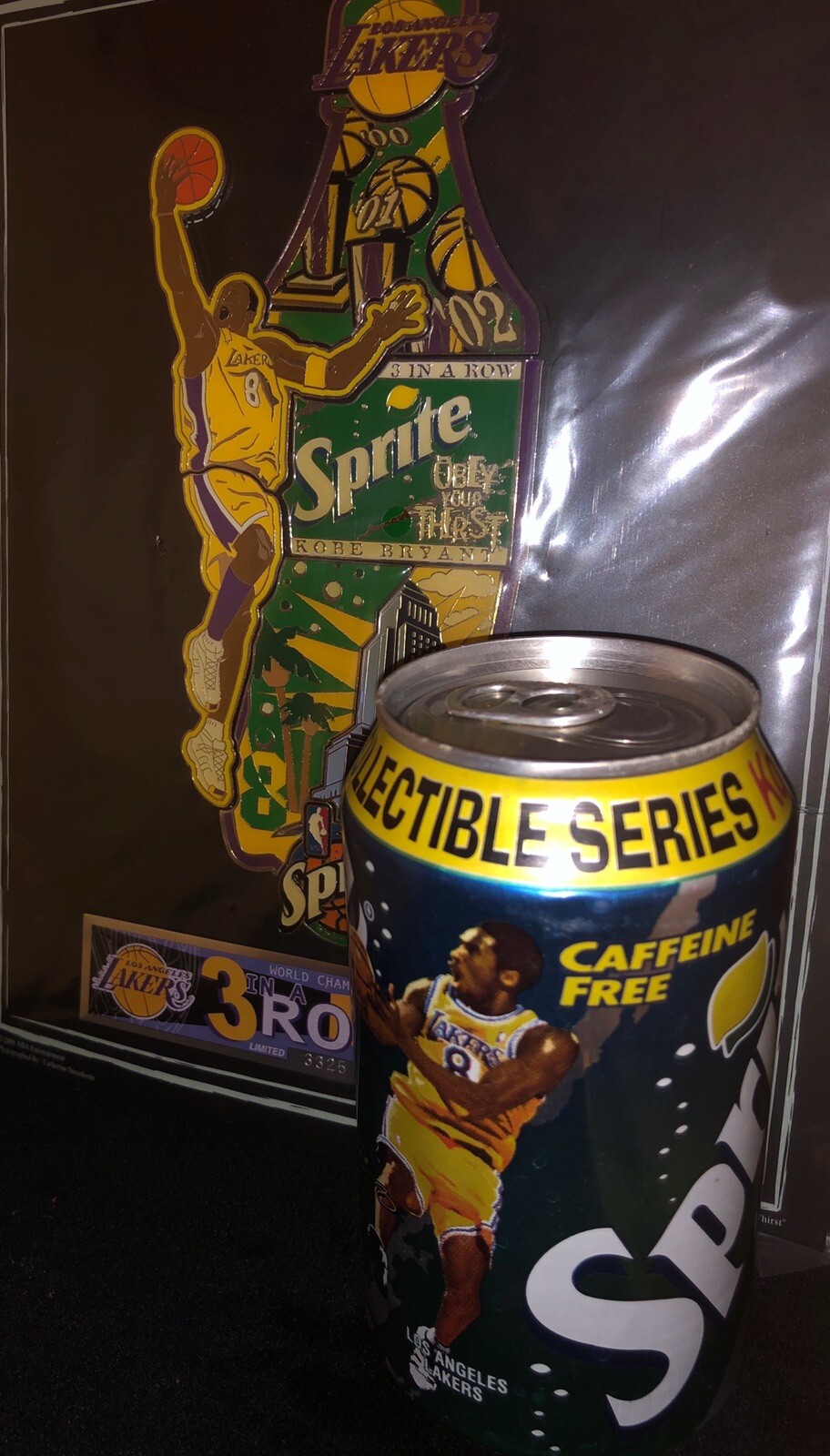LOT SPRITE Lakers Kobe Bryant Pin Set W/ CAN Ltd Ed Serial # NRFP ...
