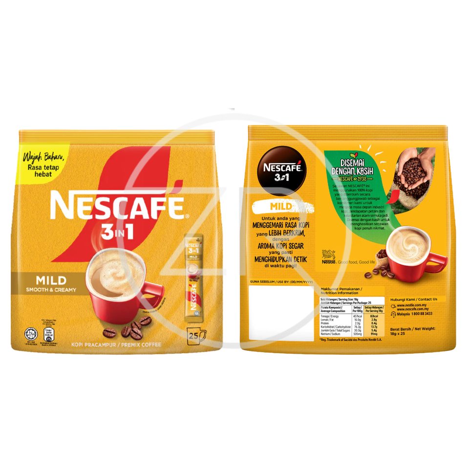 2 packs x 25 sticks Nescafe 3in 1 Blend & Brew Mild Instant Coffee | eBay