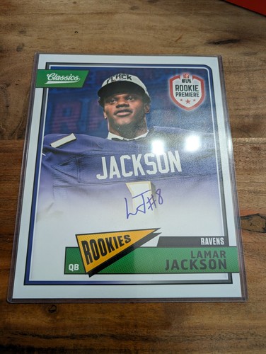 2018 Panini Classics Lamar Jackson 8x10 Auto Rookie Premier Photo 59/ ...