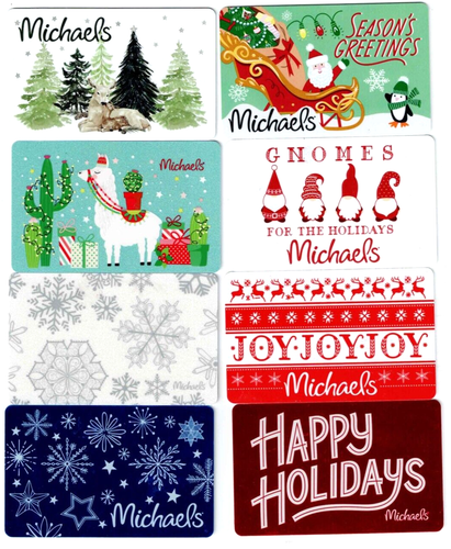 Michaels Gift Card LOT of 8 - Christmas - Deer, Llama, Cactus, Santa - No Value | eBay
