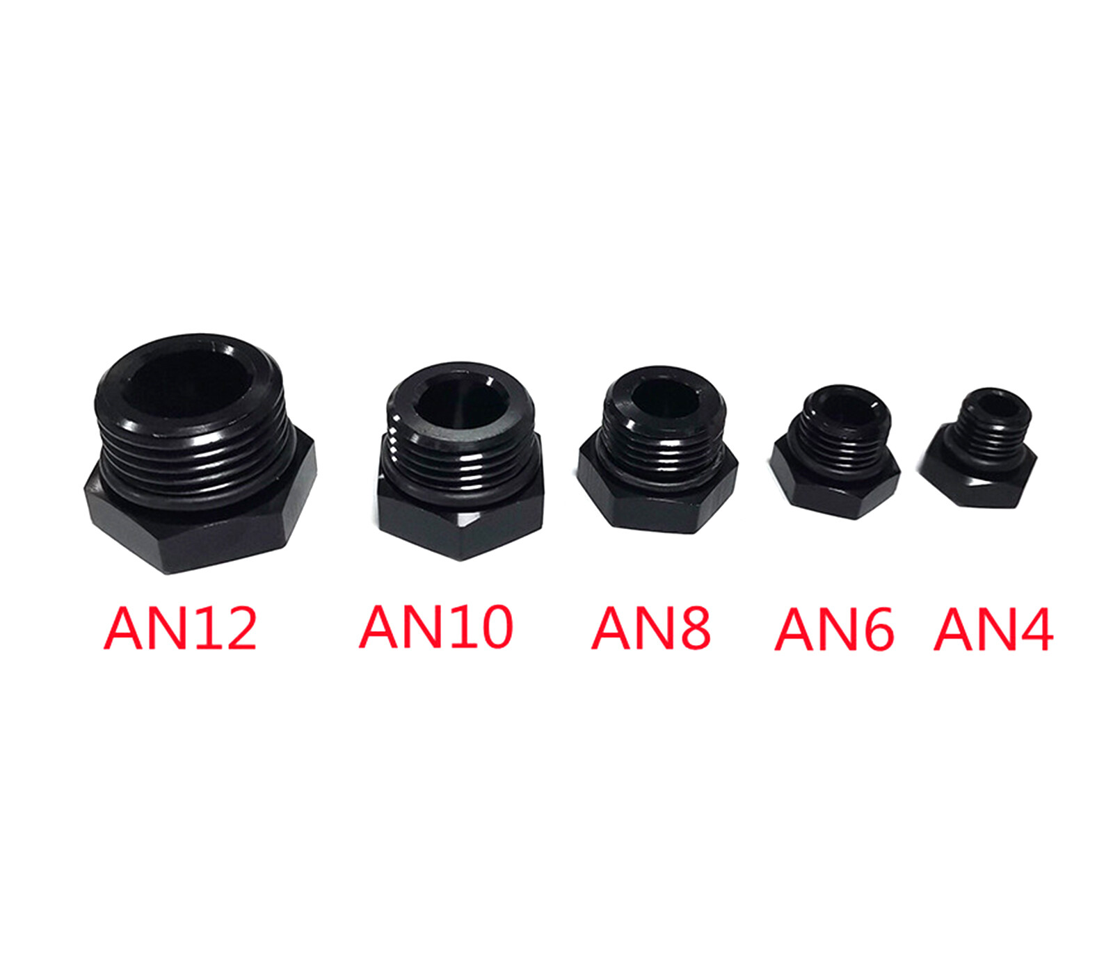 3Pcs Male 4AN/6AN/8AN/10AN/12AN Aluminum Block off Cap ORB Plug Fitting ...