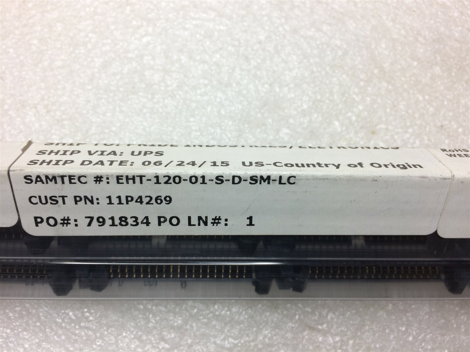 EHT-120-01-S-D-SM-LC SAMTEC HEADER EJECTOR 2MM DUAL ROW 40 ROHS 1 UNIT ...