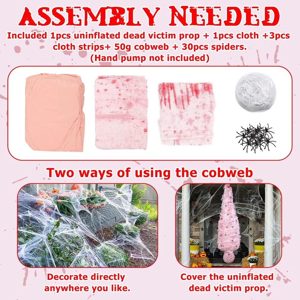 Halloween Decorations Dead Victim Props-Scary Fake Corpse in Bag ...