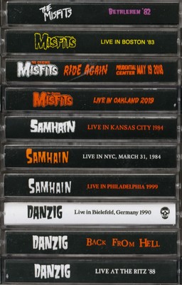 Lot of 10 Rare MISFITS / SAMHAIN / DANZIG Cassette TAPES Horror Punk/Goth/Metal | eBay