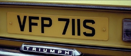 British style license plate (custom made) Yellow reflective acrylic | eBay