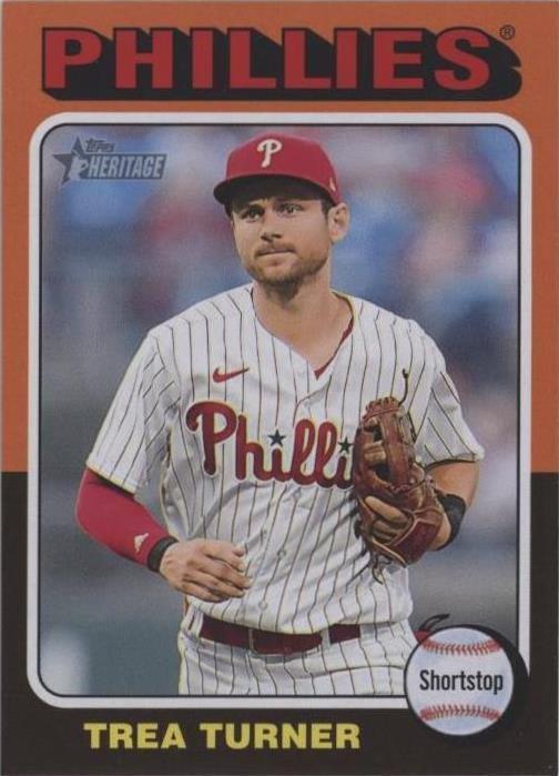 2024 Topps Heritage - Missing Facsimile Signature Variation Trea Turner ...