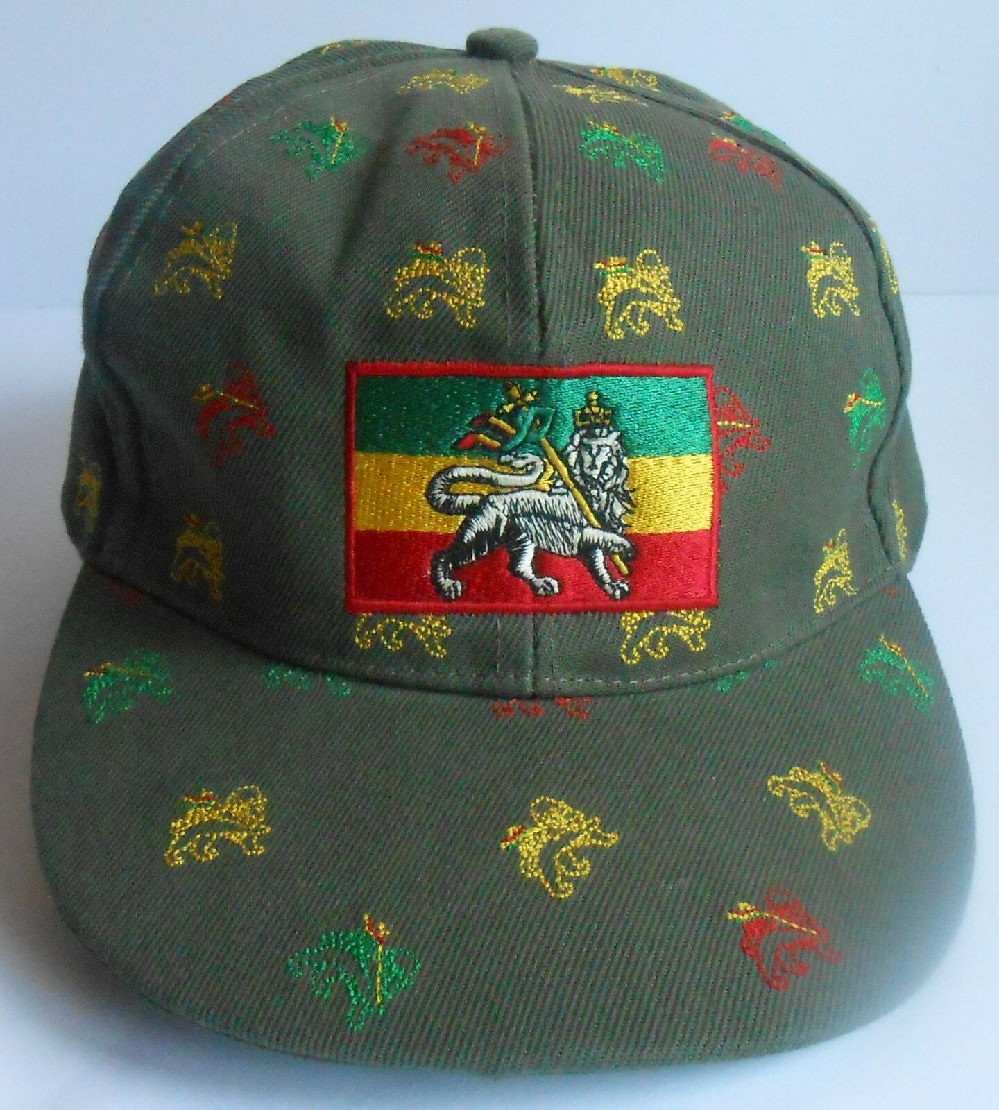REGGAE RASTAFARIAN HAT STRAP BACK ADJUSTABLE LIONS AN… - Gem