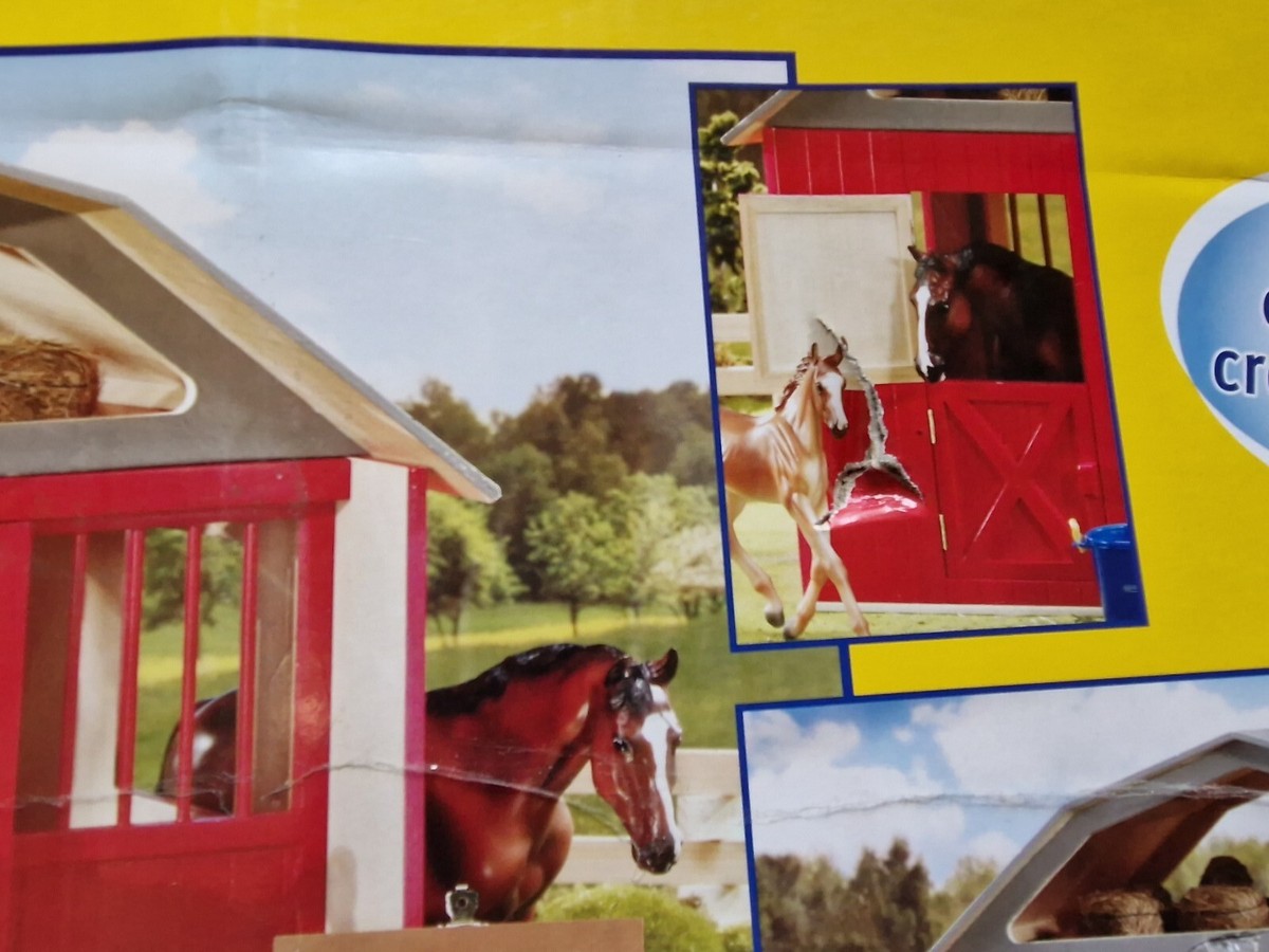 Red Toy Horse Barns Lori – Toy Horse Stable – Playset For 6 Inch