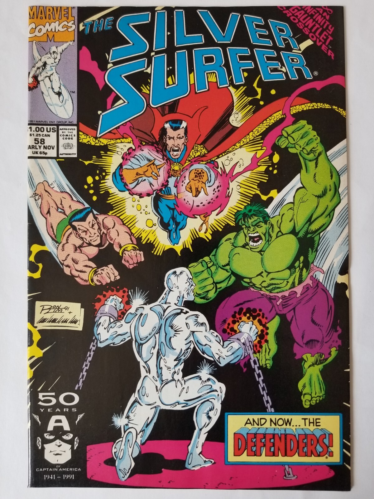 Silver Surfer Vol. 2 #58 (Marvel Comics, 1991) Infinity Gauntlet ...